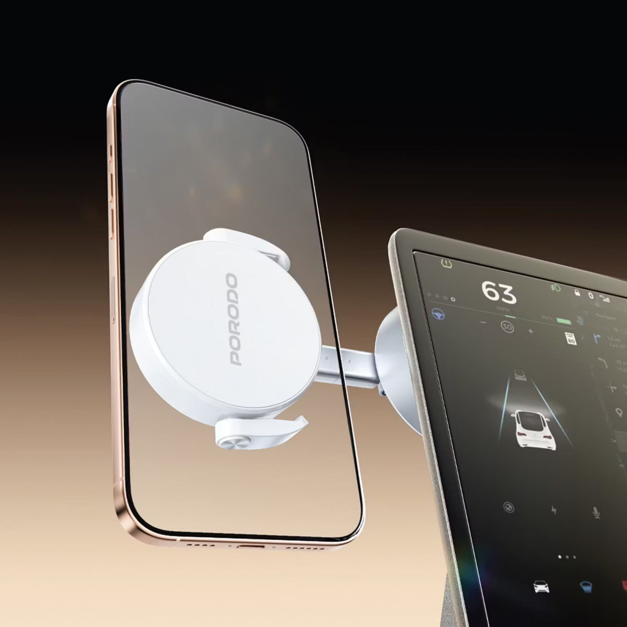 Porodo MagSafe Multi-Surface Phone Holder with Grip-Lock Toggle, Flexi ...