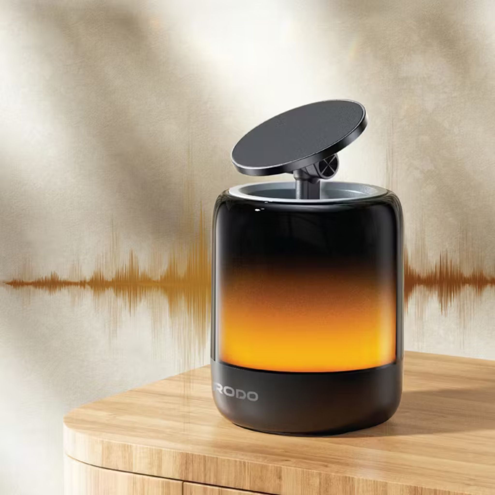 Porodo SyncGlow Speaker & Phone Holder with Rhythmic Lights, 500mAh Ba ...