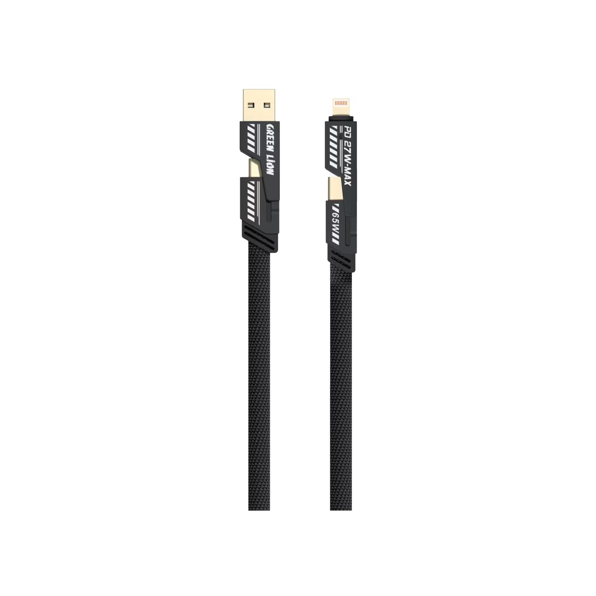 Green Lion GaN Adapter 6-in-1 & 2-in-2 Cable, PC Flame Retardant & Cop ...